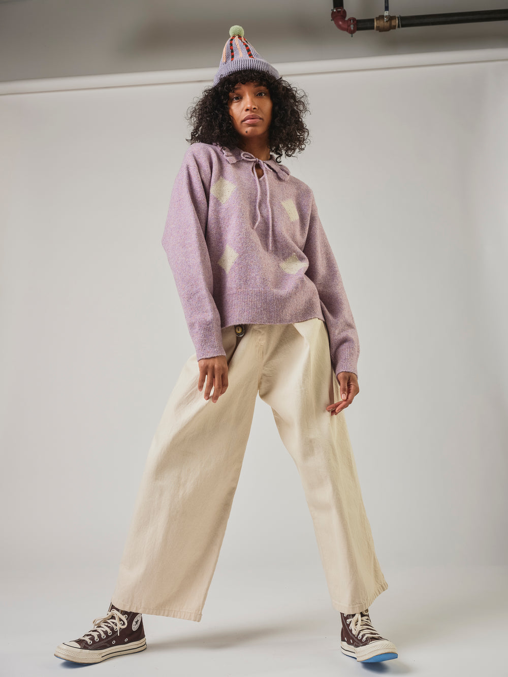 Lilac Harlequin Pullover