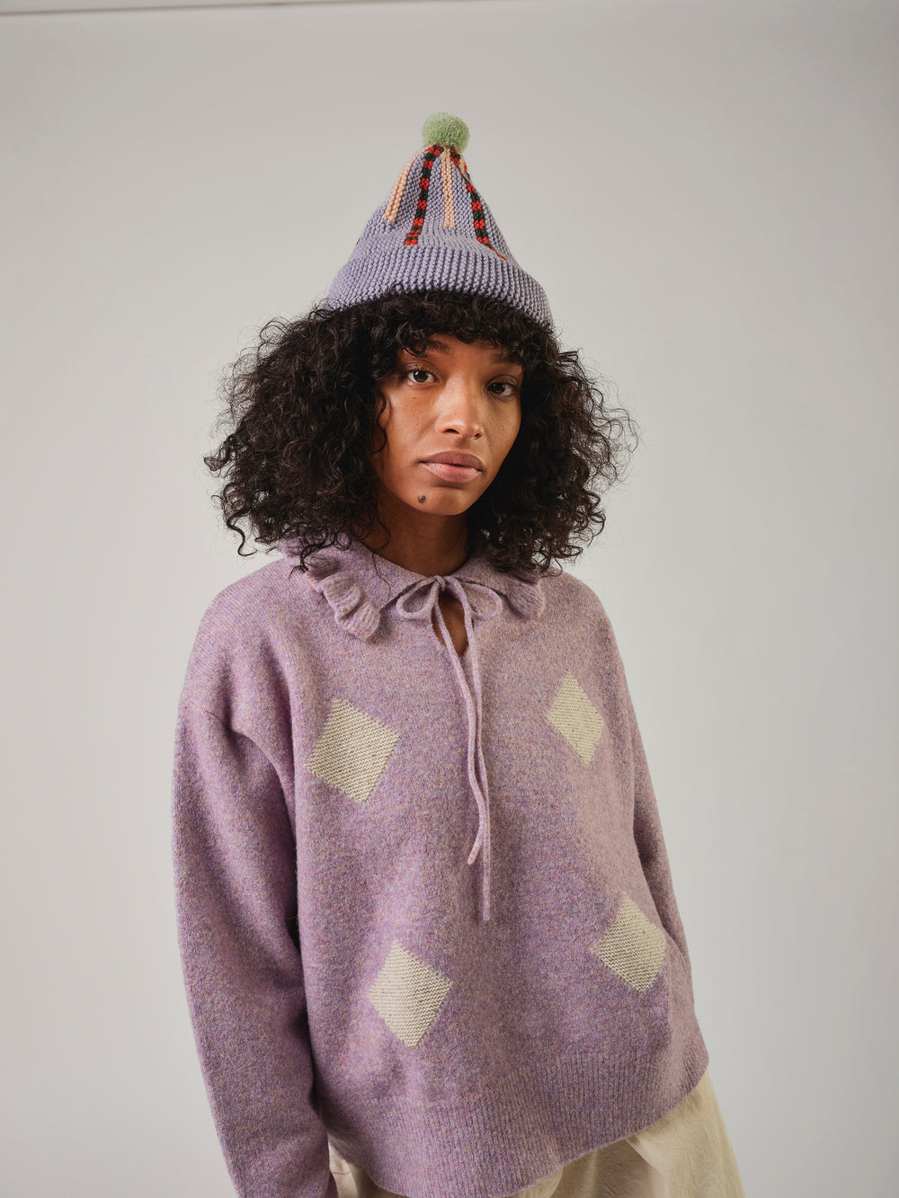 Lilac Harlequin Pullover