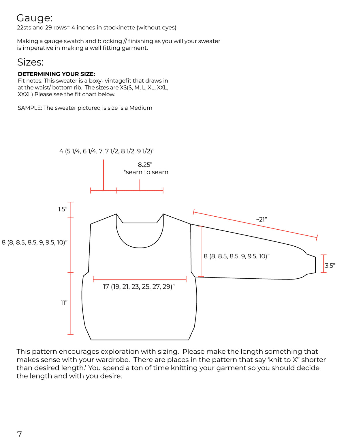 Adult Eyes Sweater Pattern